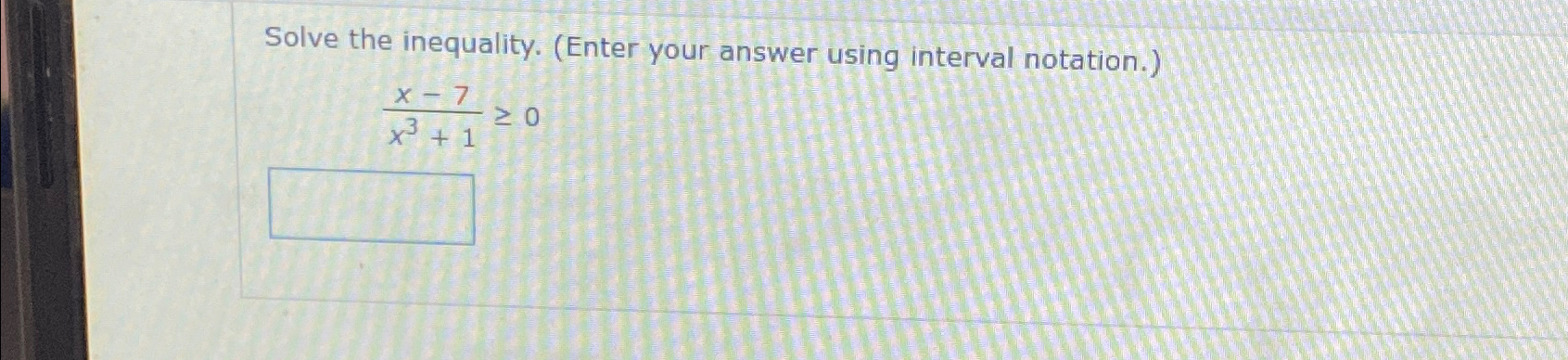 Solved Solve the inequality. (Enter your answer using | Chegg.com