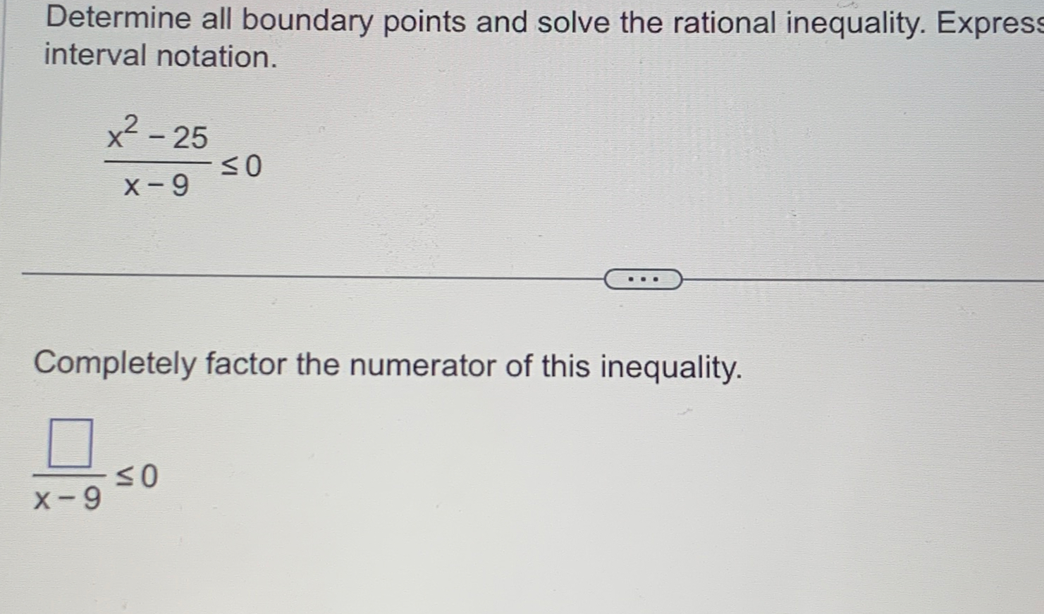Solved Determine all boundary points and solve the rational | Chegg.com