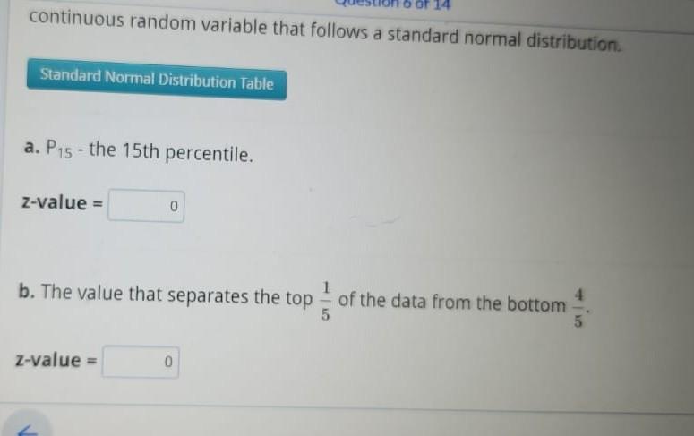 Solved Find the z-values corresponding to the given measures | Chegg.com