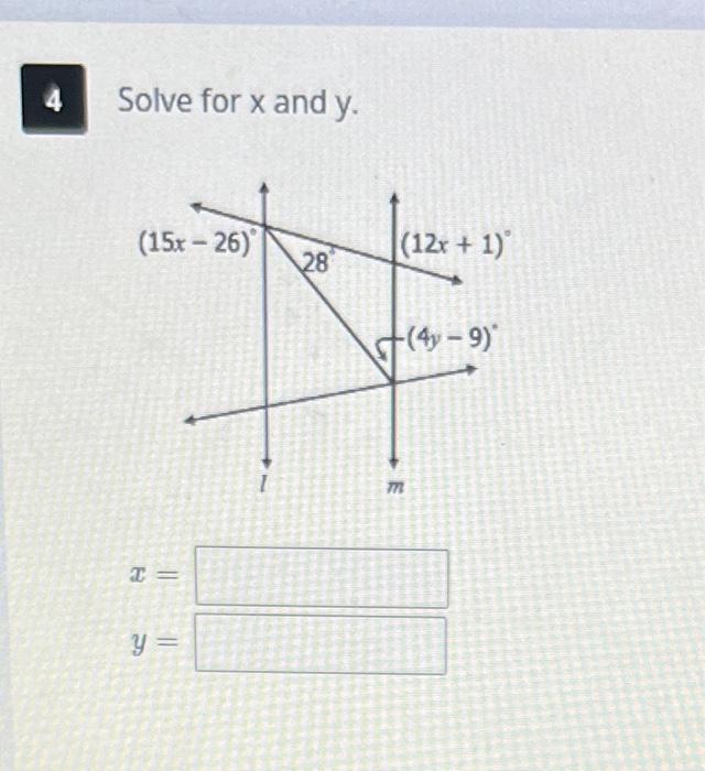 Solved Solve for x and y. | Chegg.com