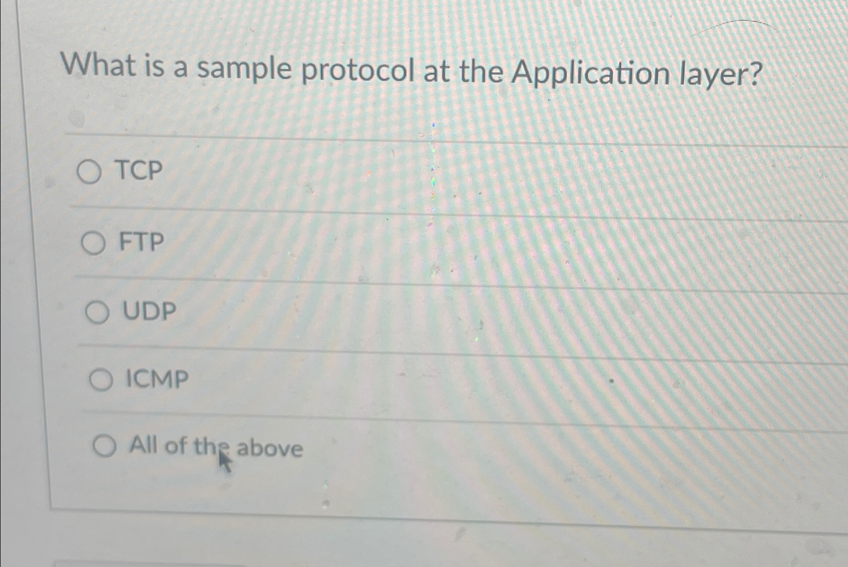 Solved What is a sample protocol at the Application | Chegg.com