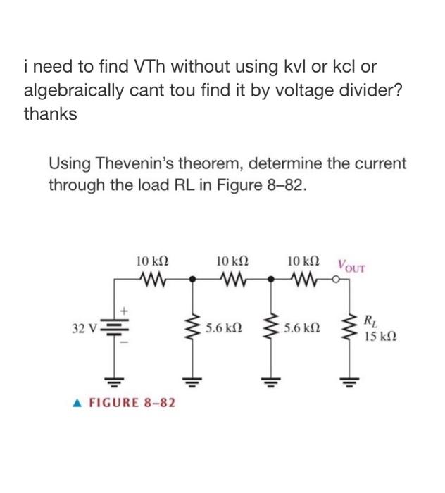 Solved rth is 13.96 to find current through Rl its vth/rth + | Chegg.com