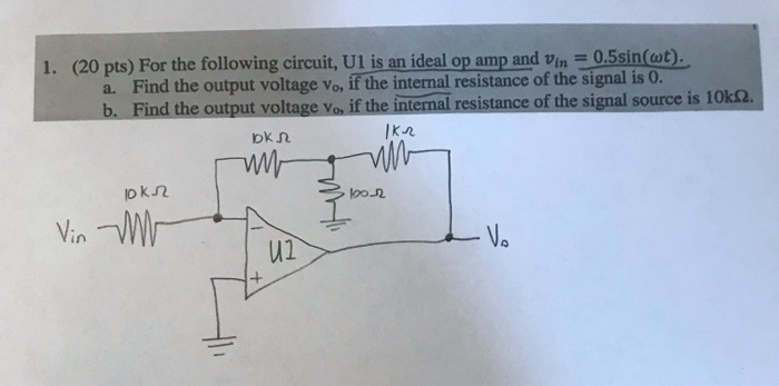 Solved Find the output voltage, v0, of the following circuit | Chegg.com