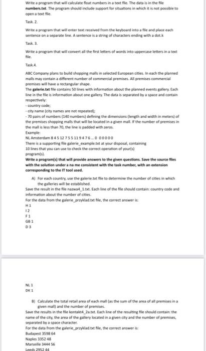 Solved numbers.txt. The program should include support fer | Chegg.com
