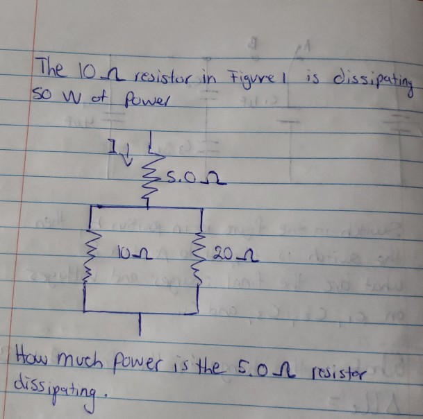 Solved The lon resistor in Figure 1 is So w of power | Chegg.com