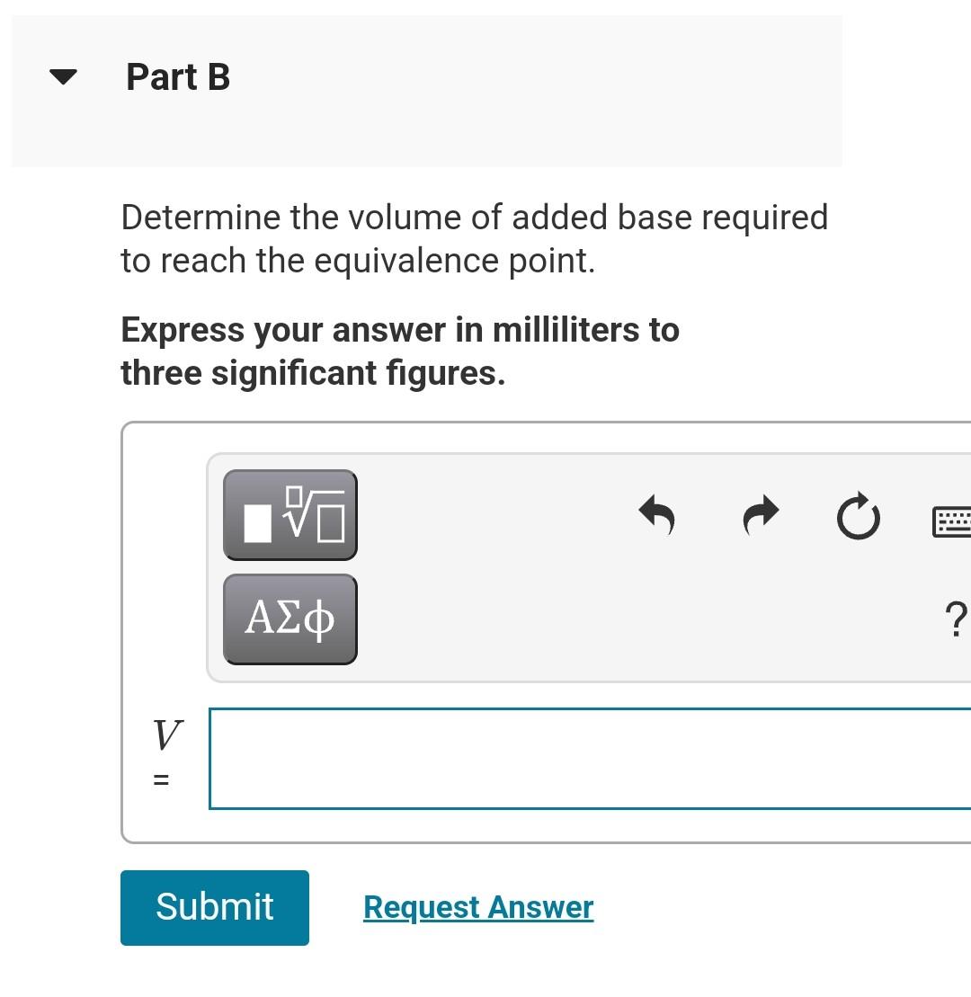 Solved Part E Determine the pH at the equivalence point. | Chegg.com