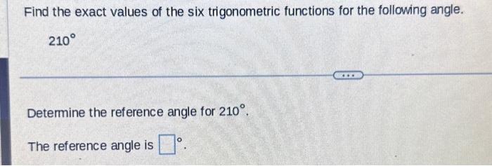 Solved Find the exact values of the six trigonometric | Chegg.com