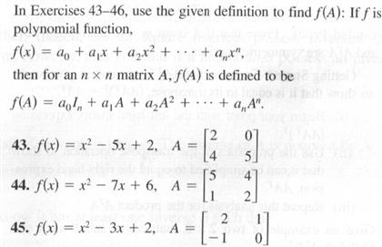 Solved In Exercises 43-46. use the given definition to find | Chegg.com