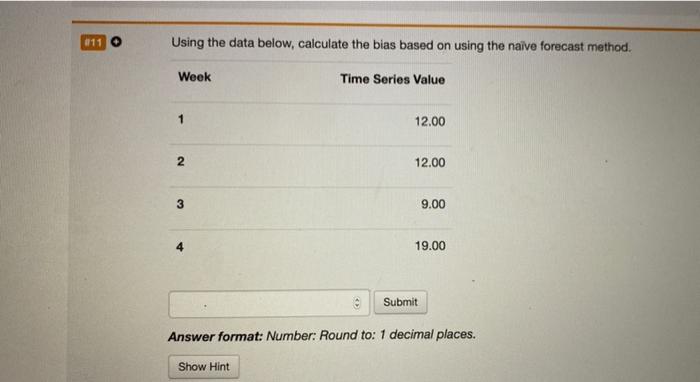 Solved Using the data below, calculate the bias based on | Chegg.com