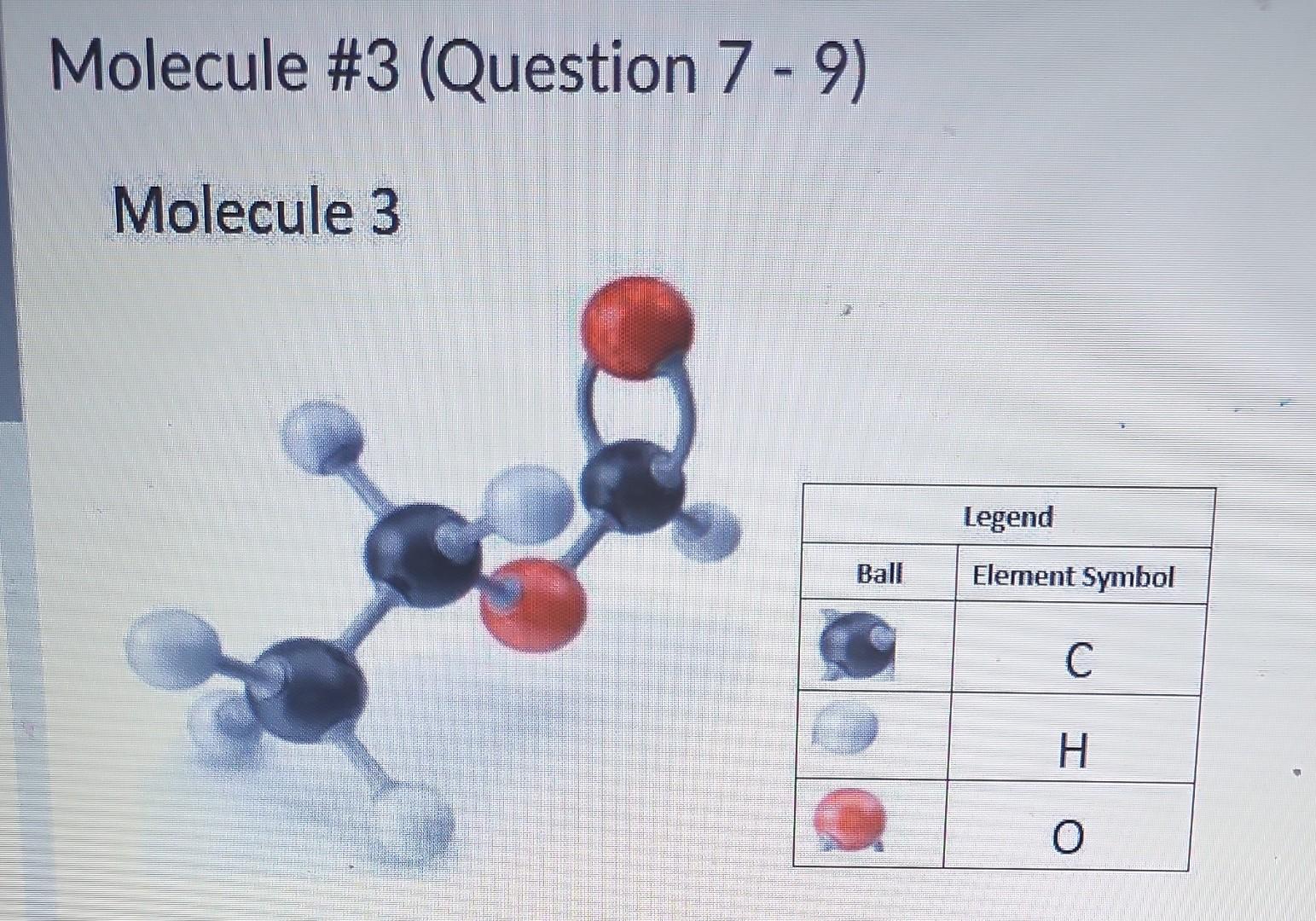 Solved Molecule \#3 (Question 7 - 9) Molecule 3 Based on | Chegg.com