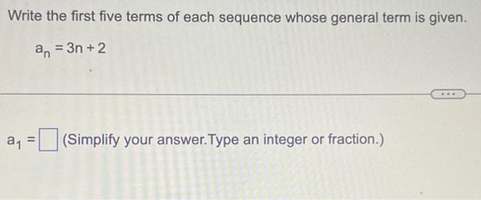 Solved Write the first five terms of each sequence whose | Chegg.com