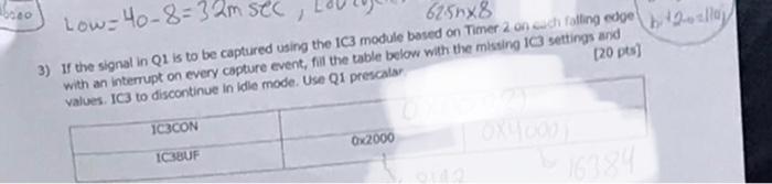 Solved Low =40−8=32 msec, 3) If the signal in Q1 is to be | Chegg.com