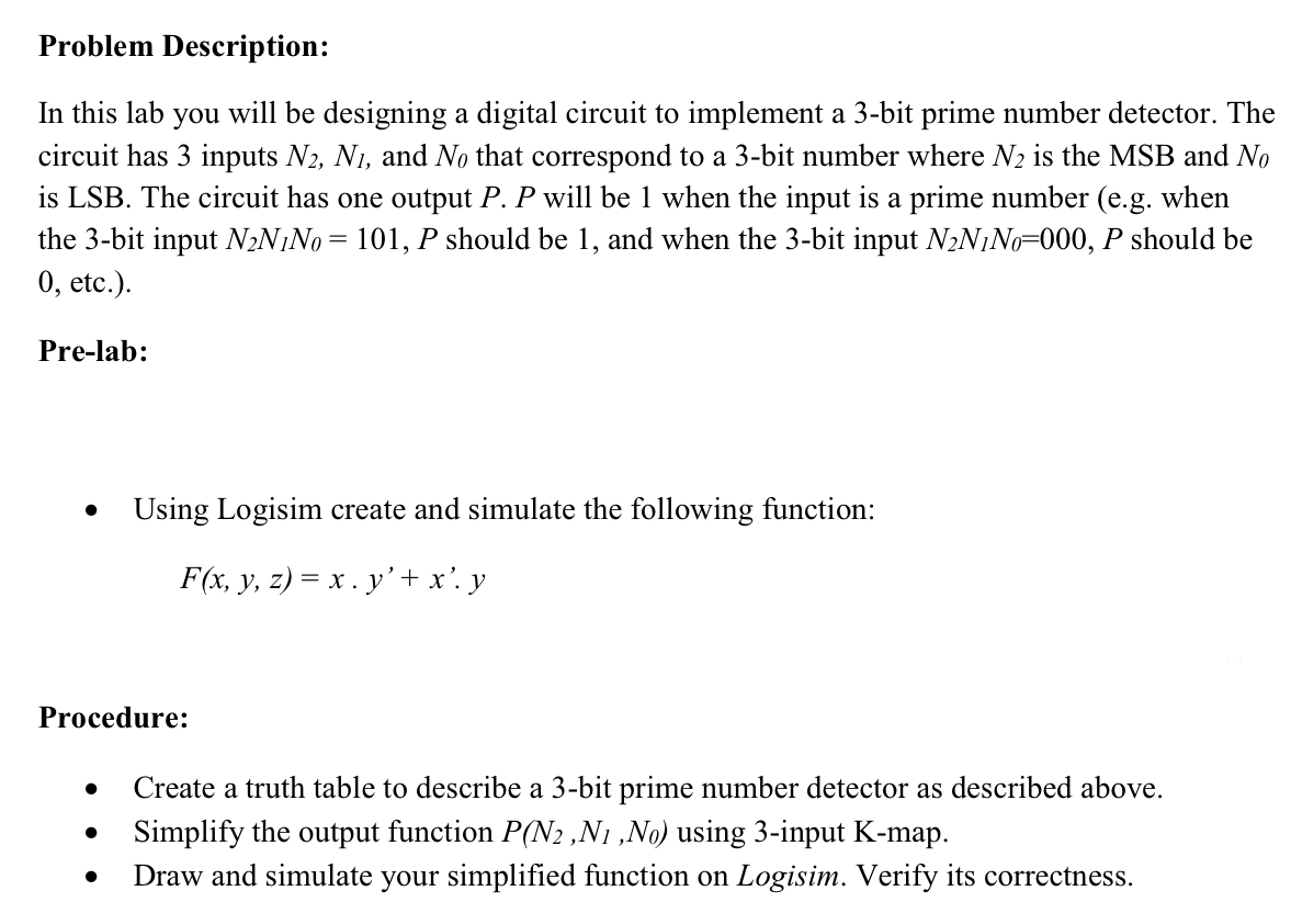 Problem Description:In this lab you will be designing | Chegg.com