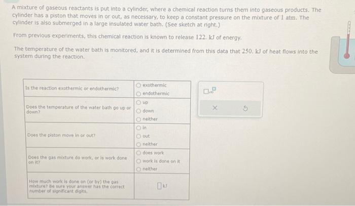 Solved A mixture of gaseous reactants is put into a | Chegg.com