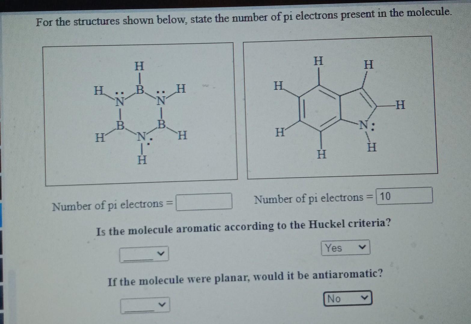 Solved For the structures shown below, state the number of | Chegg.com