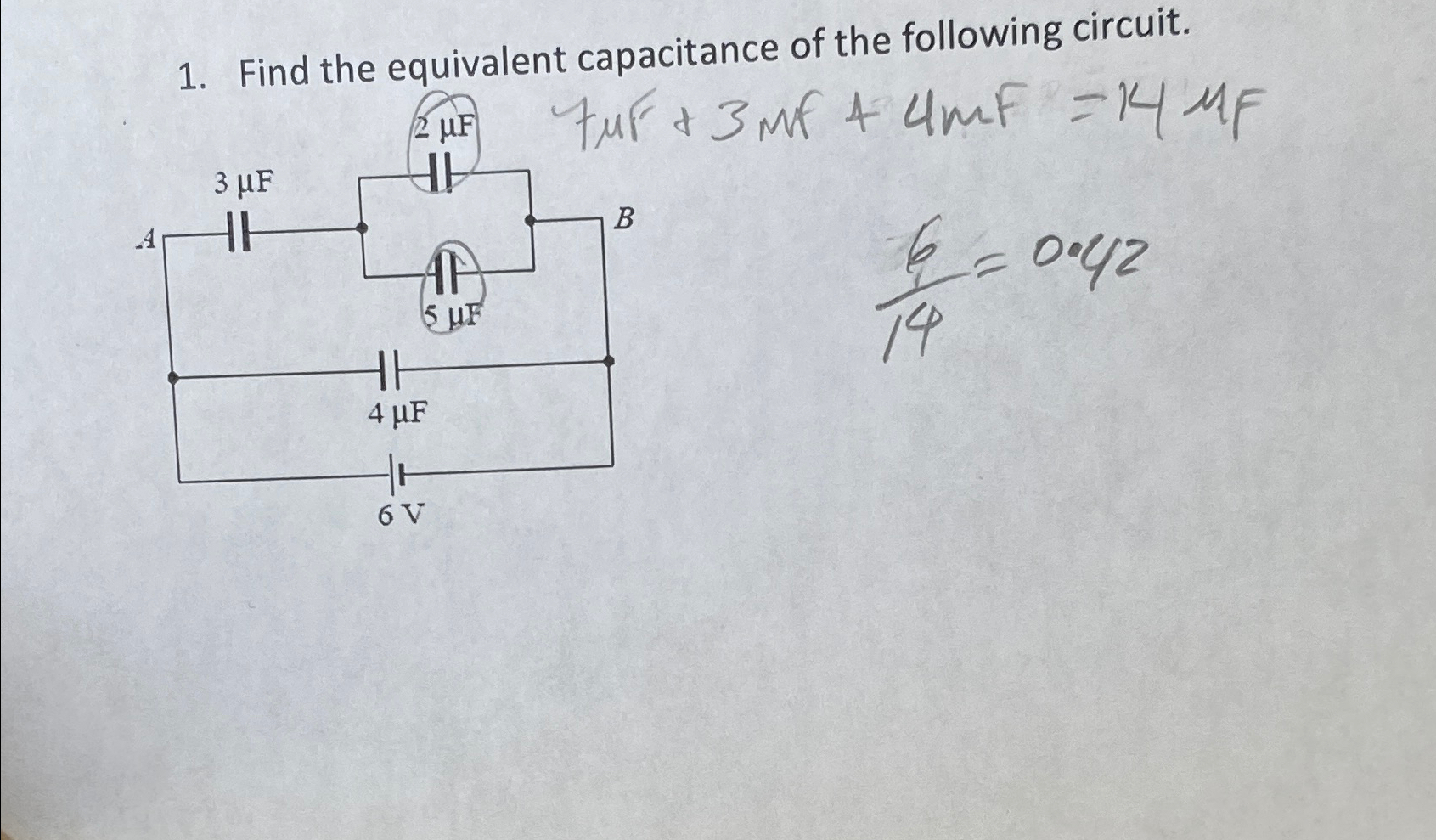 Solved Find the equivalent capacitance of the following | Chegg.com