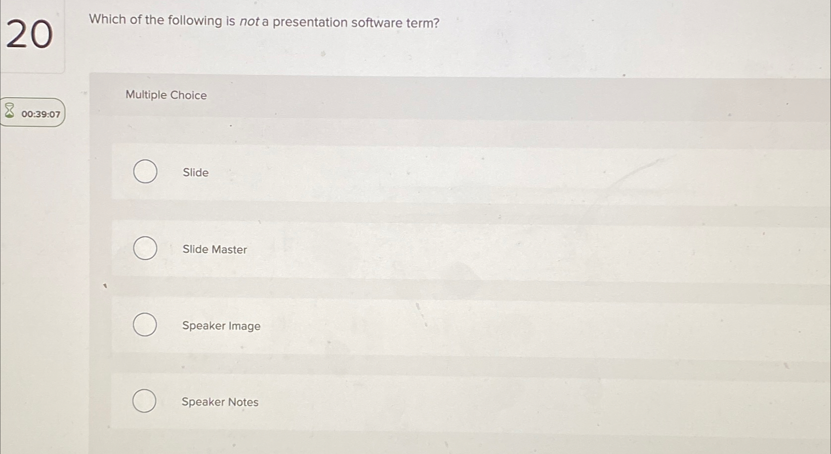 Solved 20Which of the following is not a presentation | Chegg.com