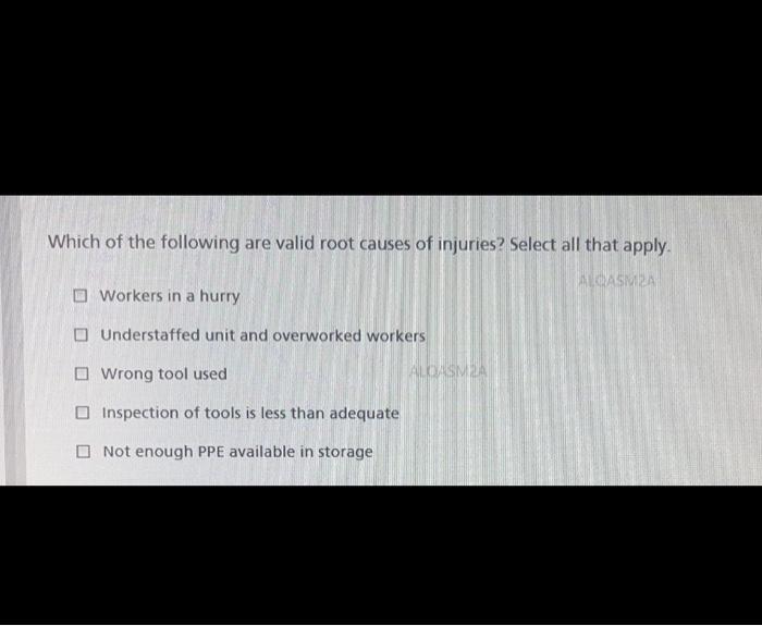 Solved Which of the following are valid root causes of | Chegg.com