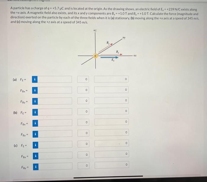 Solved A particle has a charge of q=+5.7μC and is located at | Chegg.com