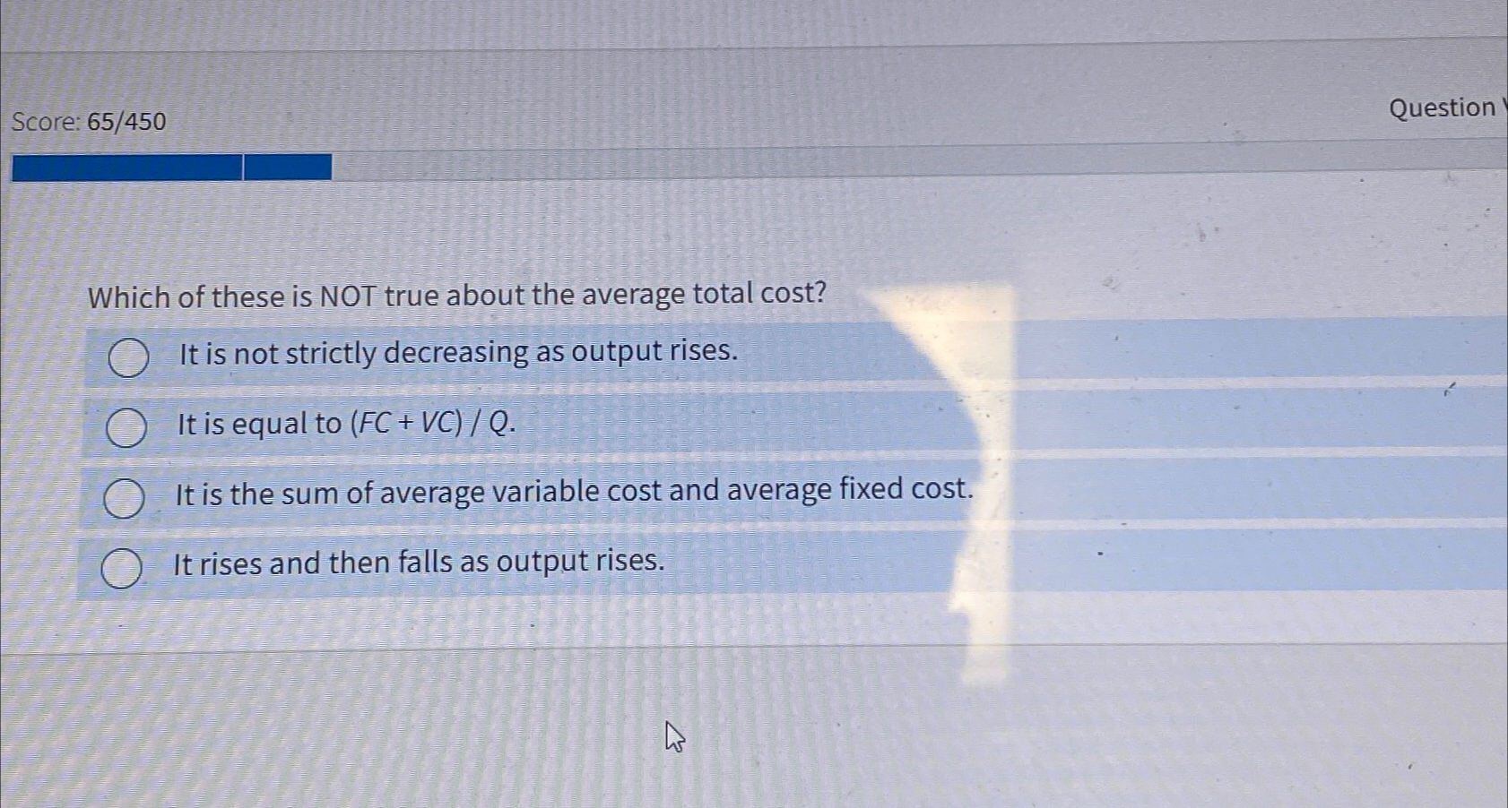 Solved Score: 65450QuestionWhich of these is NOT true about | Chegg.com