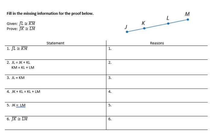 Solved M Fill in the missing information for the proof | Chegg.com