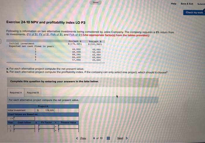 Solved Saved Help Save & Exit Submit Check my work Exercise | Chegg.com