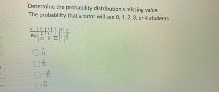 Solved Determine the probability distribution's missing | Chegg.com