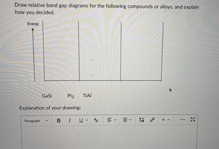 Solved Draw relative band gap diagrams for the following | Chegg.com