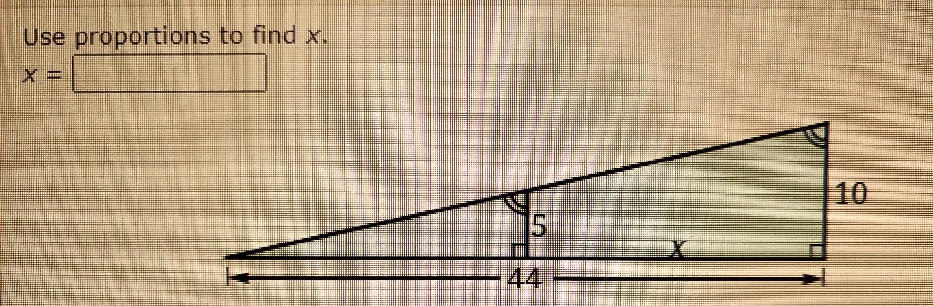 Solved Use proportions to find x. | Chegg.com