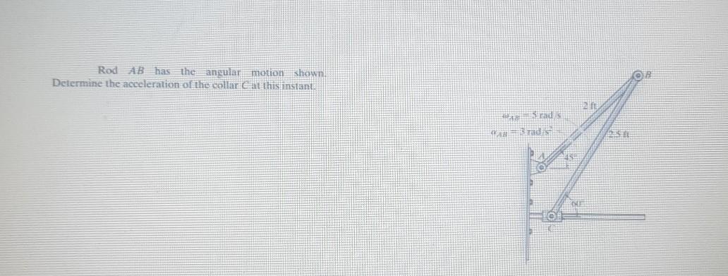 Solved Rod AB has the angular motion shown. Determine the | Chegg.com