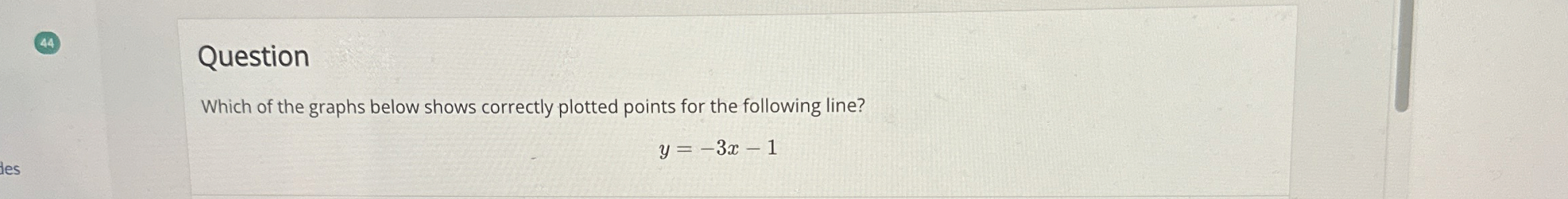 Solved 44QuestionWhich of the graphs below shows correctly | Chegg.com