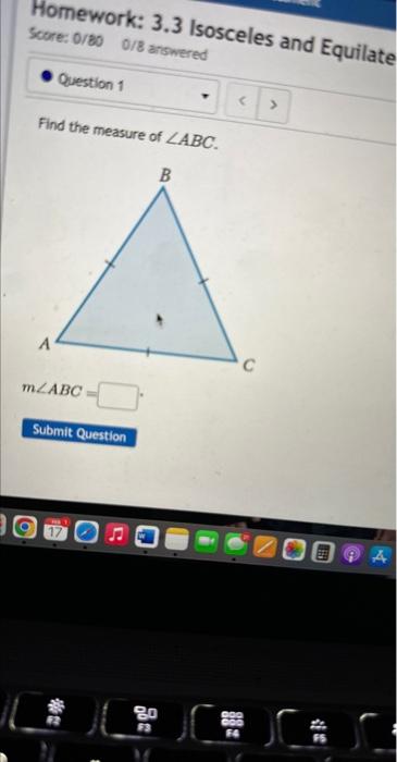 Solved Find the measure of ∠ABC. m∠ABC= | Chegg.com