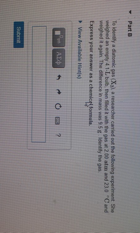 Solved Chapter 6 Graded Homework Gas Density and Molar Mass | Chegg.com