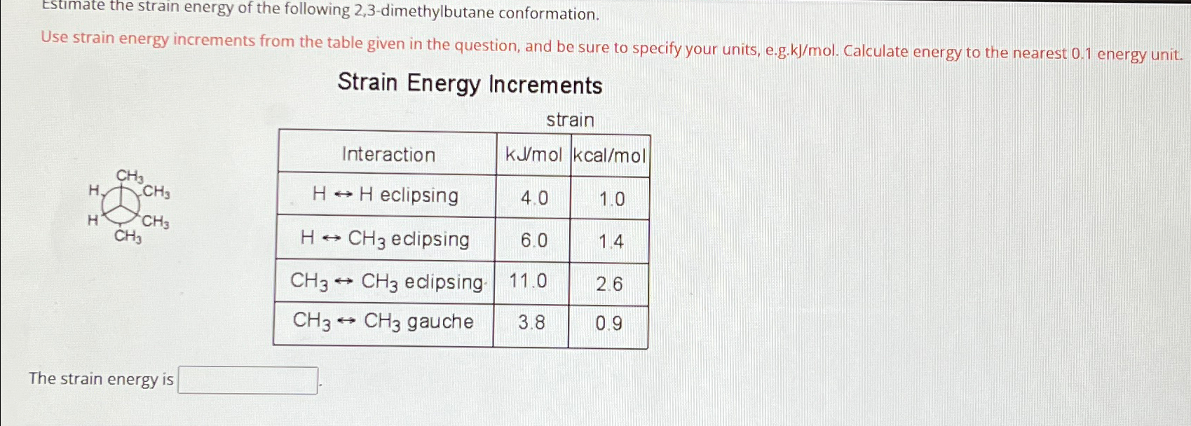 Solved Estimate the strain energy of the following | Chegg.com