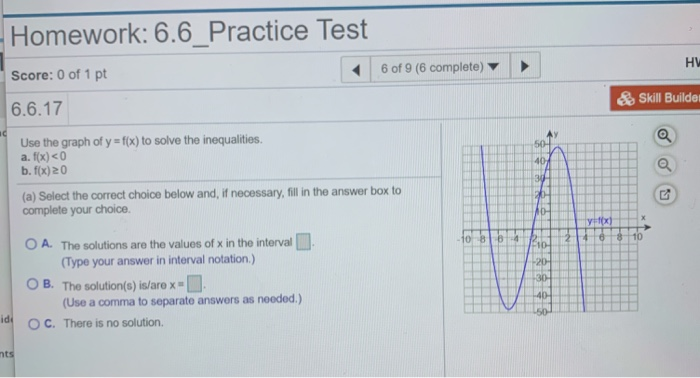 Solved Homework: 6.6_Practice Test Score: 0 of 1 pt 6 of 9 | Chegg.com