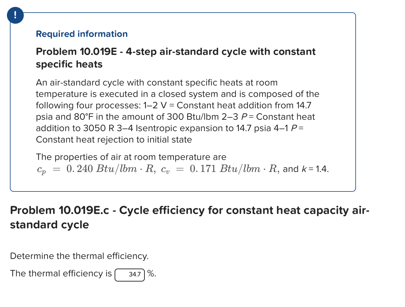 Solved !Required informationProblem 10.019E - 4-step | Chegg.com
