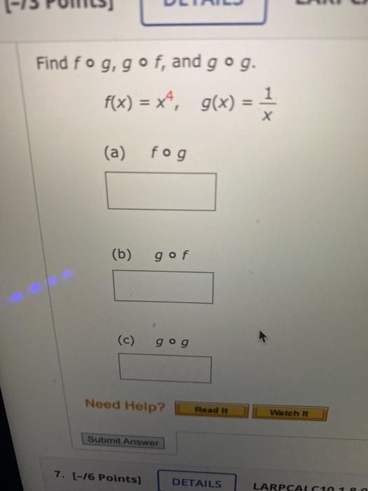 Solved Find fog, gof, and gog. f(x) = x*, g(x) = { (a) fog | Chegg.com