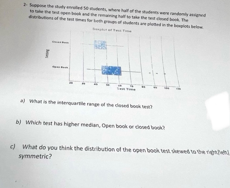 Solved 2- ﻿Suppose the study enrolled 50 ﻿students, where | Chegg.com