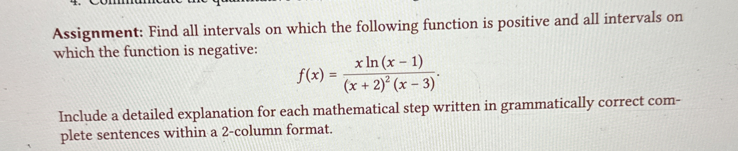 Solved Assignment: Find all intervals on which the following | Chegg.com