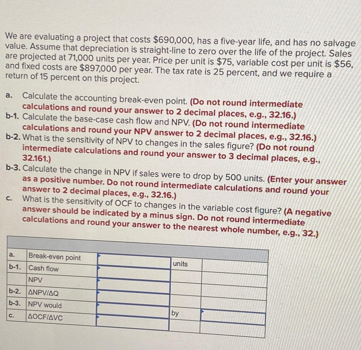 Solved We are evaluating a project that costs $690,000, ﻿has | Chegg.com
