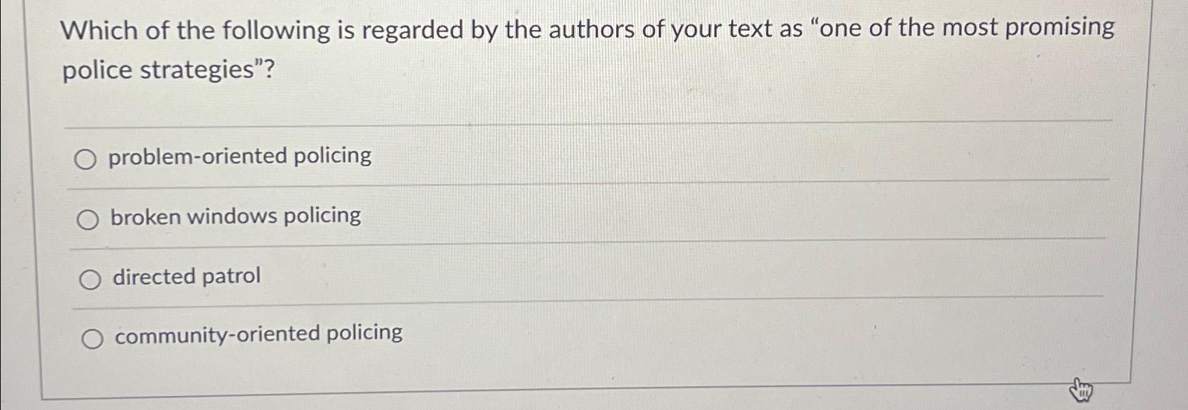 Solved Which of the following is regarded by the authors of | Chegg.com