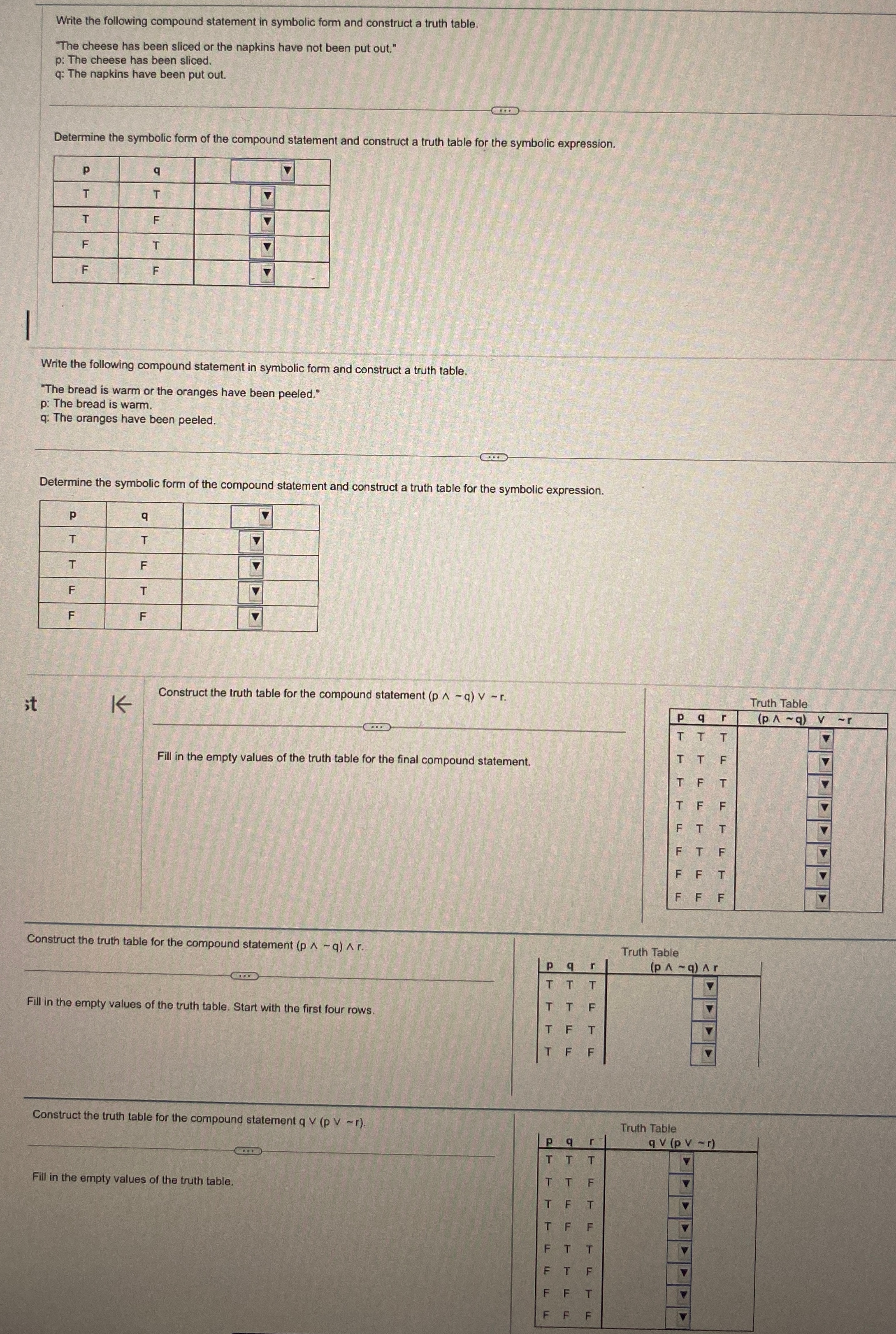 Solved Write the following compound statement in symbolic | Chegg.com