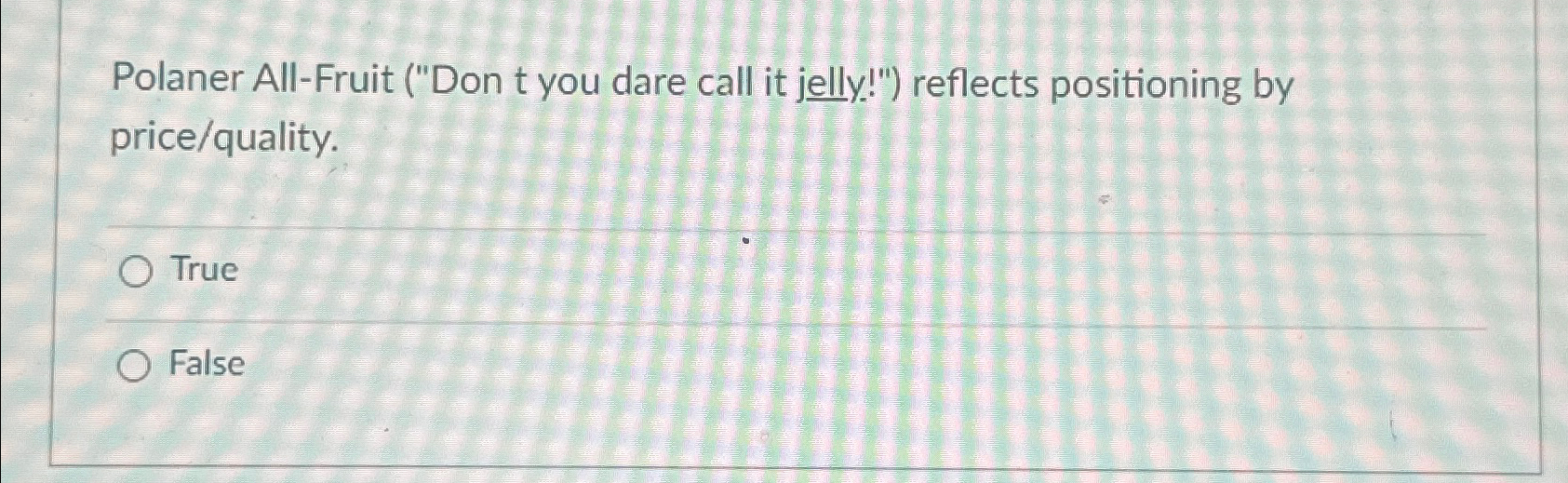 Solved Polaner All-Fruit ("Don t you dare call it jelly!") | Chegg.com