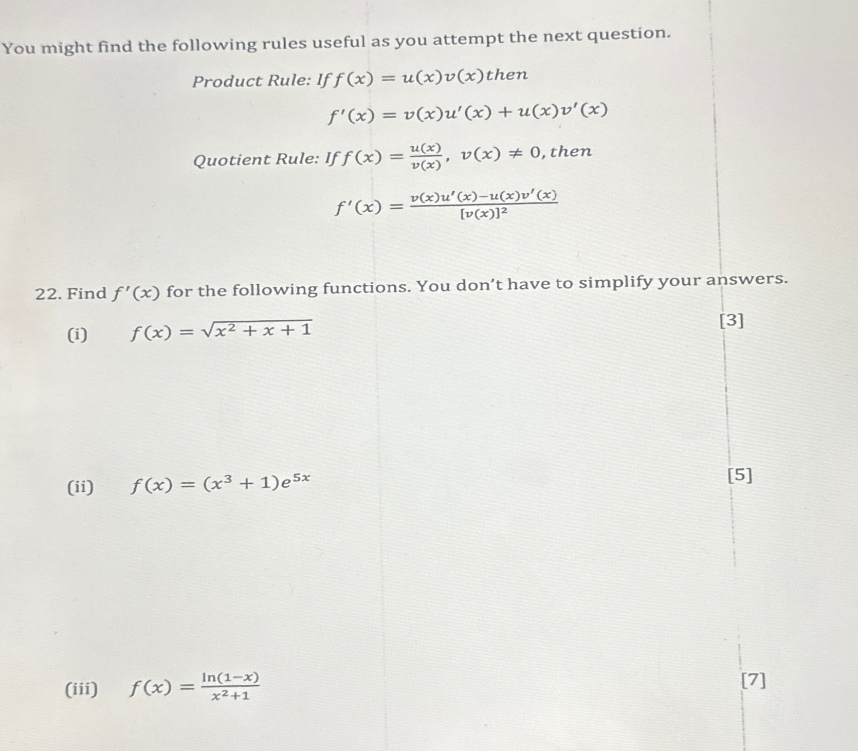Solved You might find the following rules useful as you | Chegg.com