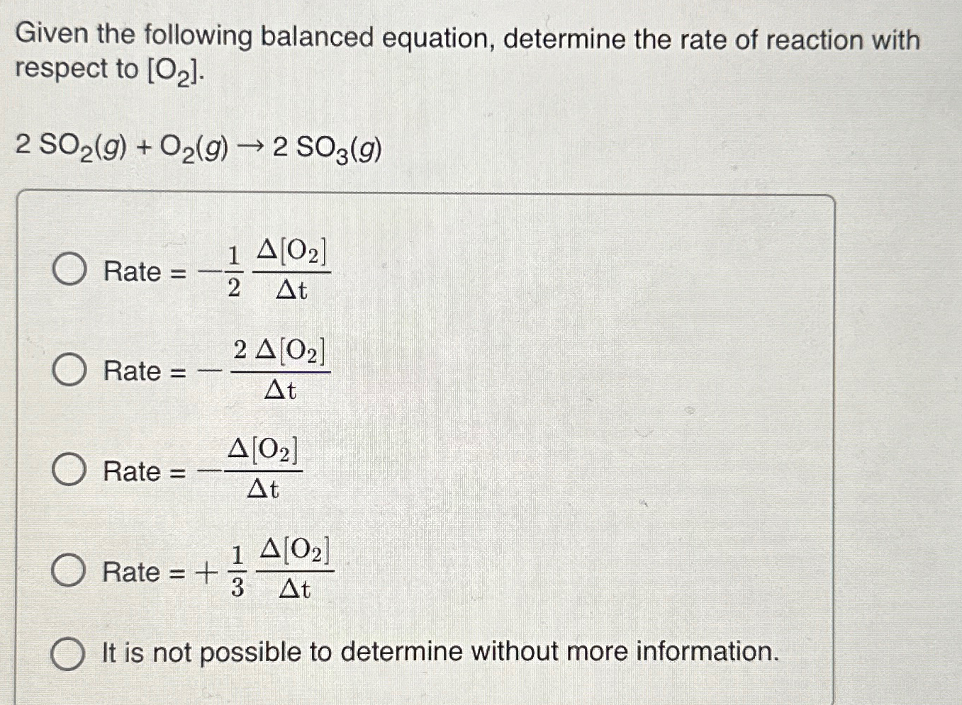 Solved Given the following balanced equation, determine the | Chegg.com