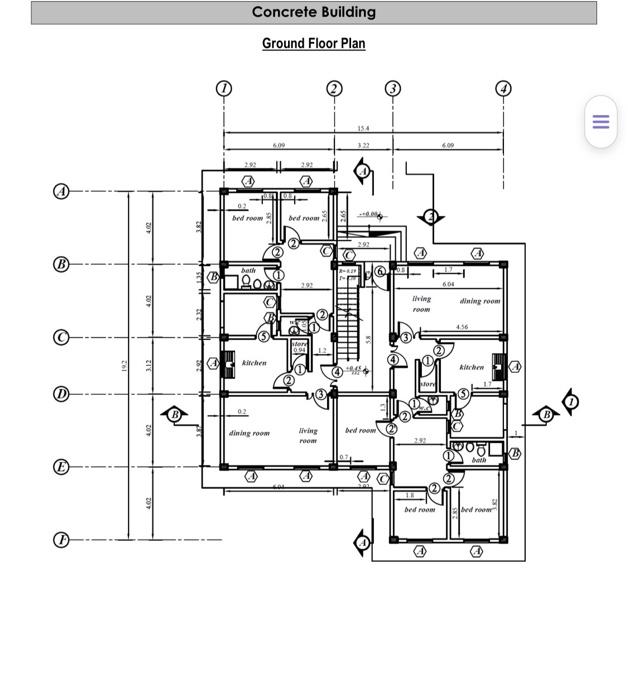Concrete Building Ground Floor Plan1st and 2nd Floor | Chegg.com
