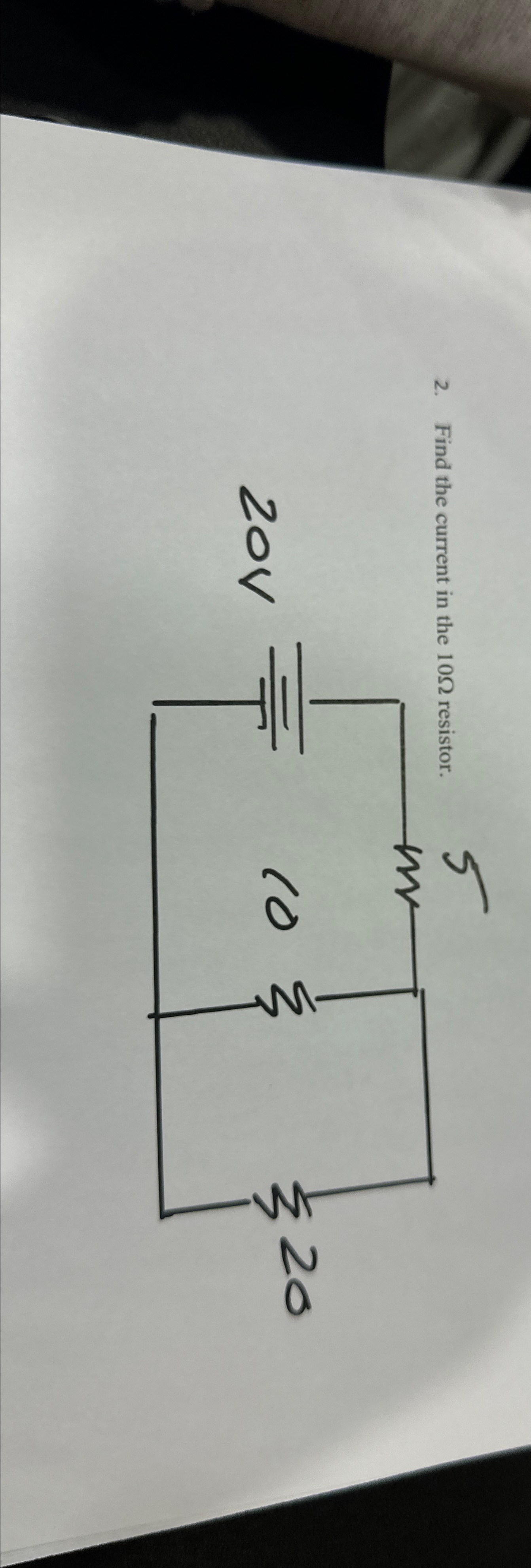 Solved Find the current in the 10 ﻿omega resistor | Chegg.com