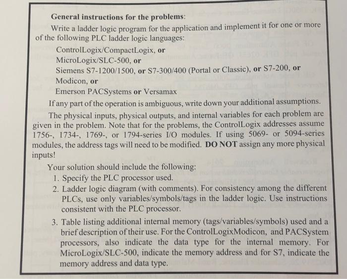2. ( 16 points -8 points/PLC) Problem P5-1 on text | Chegg.com