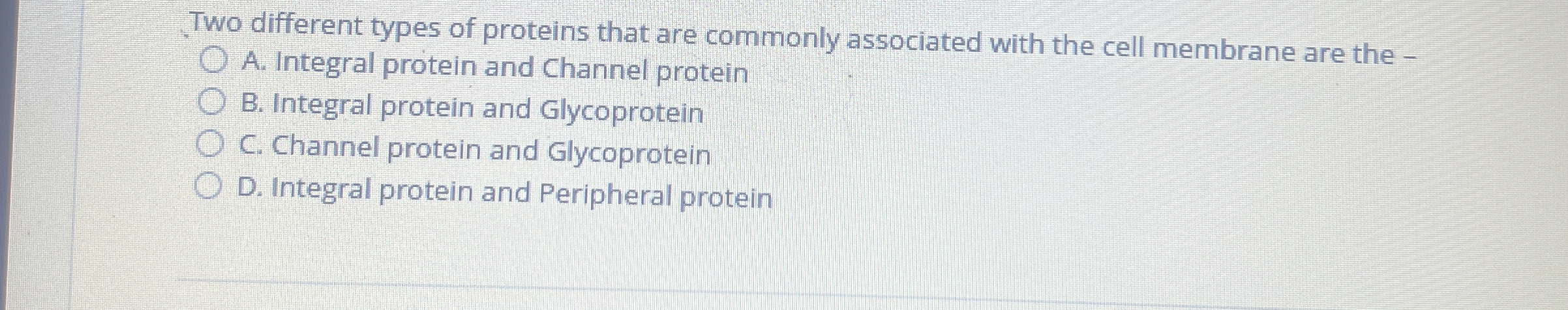 Solved Two different types of proteins that are commonly | Chegg.com