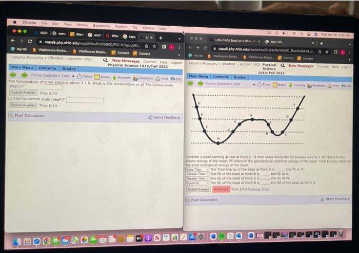 Solved Consider a bead starting at rest at Point D. It then | Chegg.com